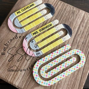 Personalized Jumbo Paperclip Bookmarks - Etsy