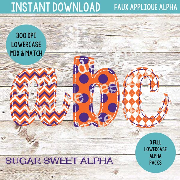 Applique Alpha - Etsy