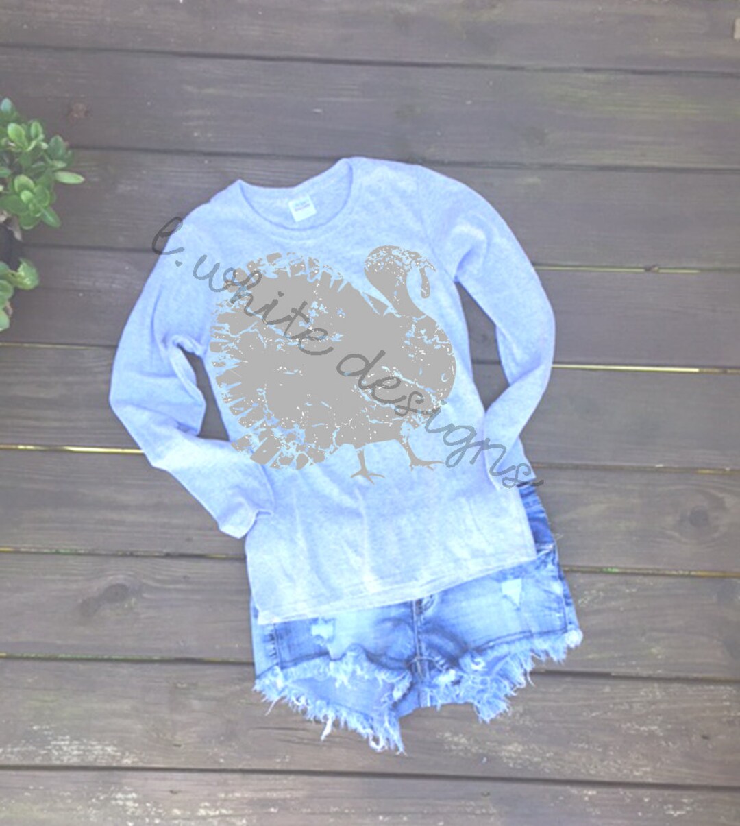 Turkey Distressed, Vintage, Grunge SVG, STUDIO, and PNG Cuttable File ...