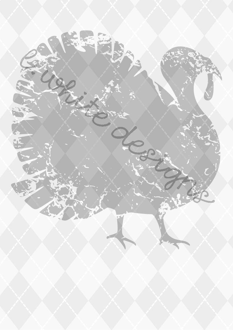 Turkey Distressed Vintage Grunge SVG STUDIO and PNG - Etsy