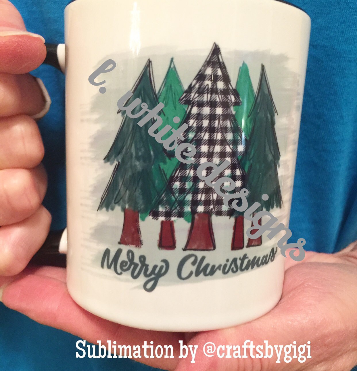 Merry Christmas Tree Sublimation or Iron on PRINTABLE Transfer PNG and ...