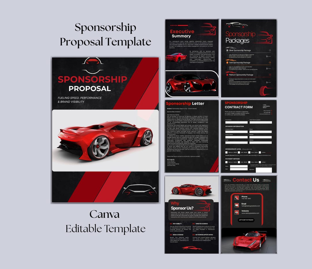 Motorsport Sponsorship Proposal | Car Racing Sponsor Package | Event ...
