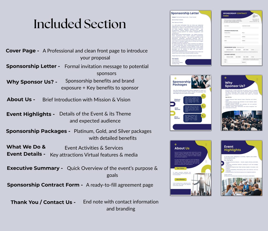 Event Sponsorship Proposal | Editable Canva Pitch Deck | Non Profit ...