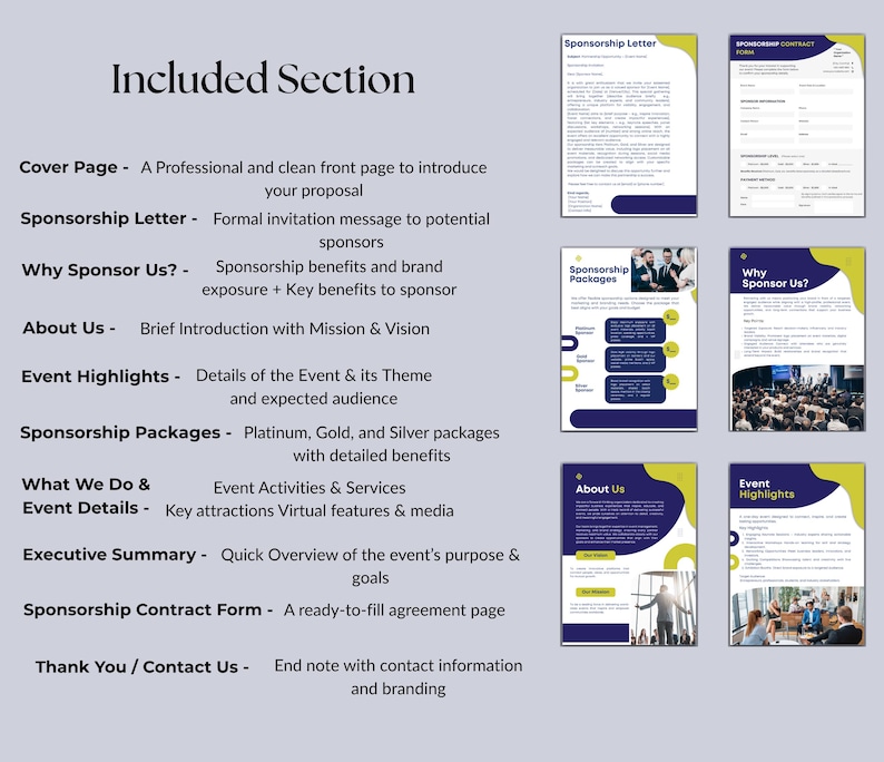 Event Sponsorship Proposal | Editable Canva Pitch Deck | Non Profit ...