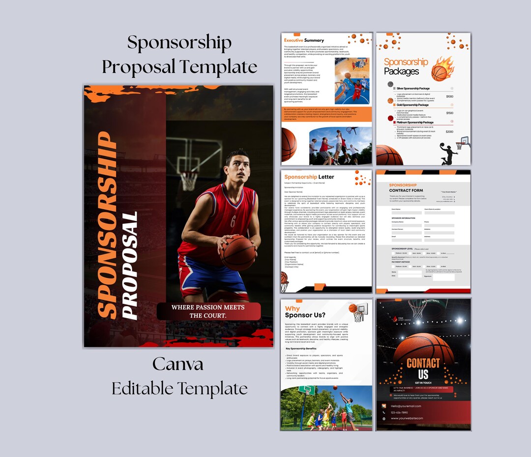 Basketball Sponsorship Proposal Template | Sports Event Deck ...