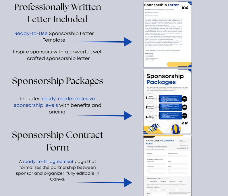 Sports Sponsorship Proposal Template | Volleyball Event Proposal ...