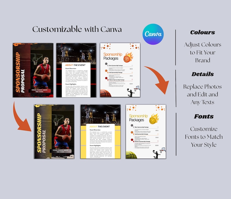 Basketball Sponsorship Proposal Template | Sports Event Deck ...