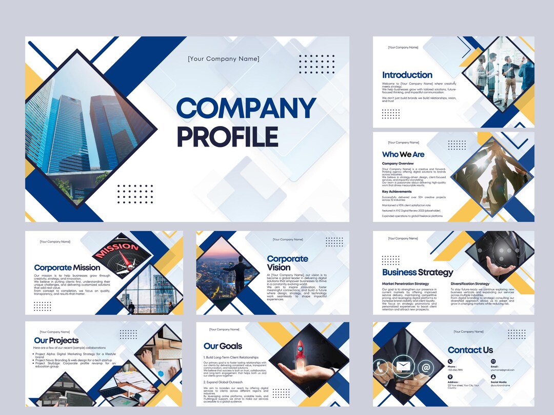 Editable Company Profile Template: Canva Business Portfolio (PDF ...