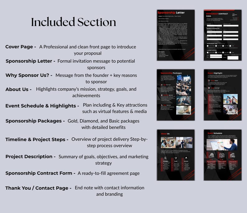 Event Sponsorship Proposal | Fundraising Template | Sponsorship Form ...