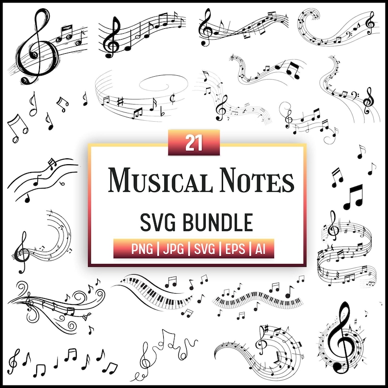 Music Note Svg,musical Notes Clipart,music Notes Png Clipart,music ...