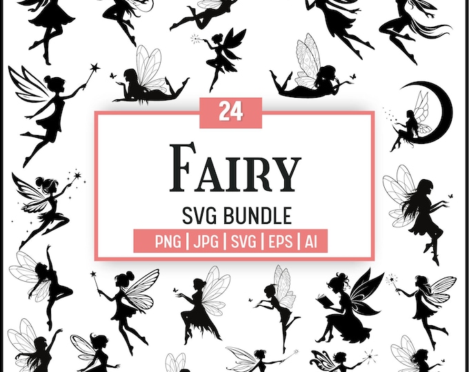 Fee Silhouette geschnitten Dateien und Clip Art, süße Fee Png, Digital ...