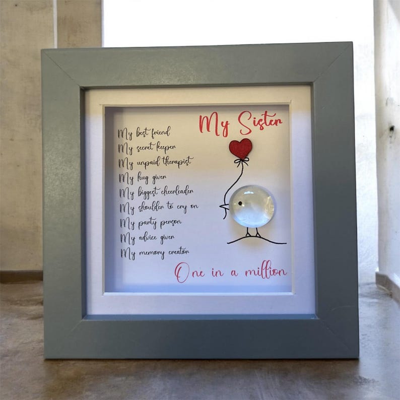 Sister Glass Pebble Picture - Etsy