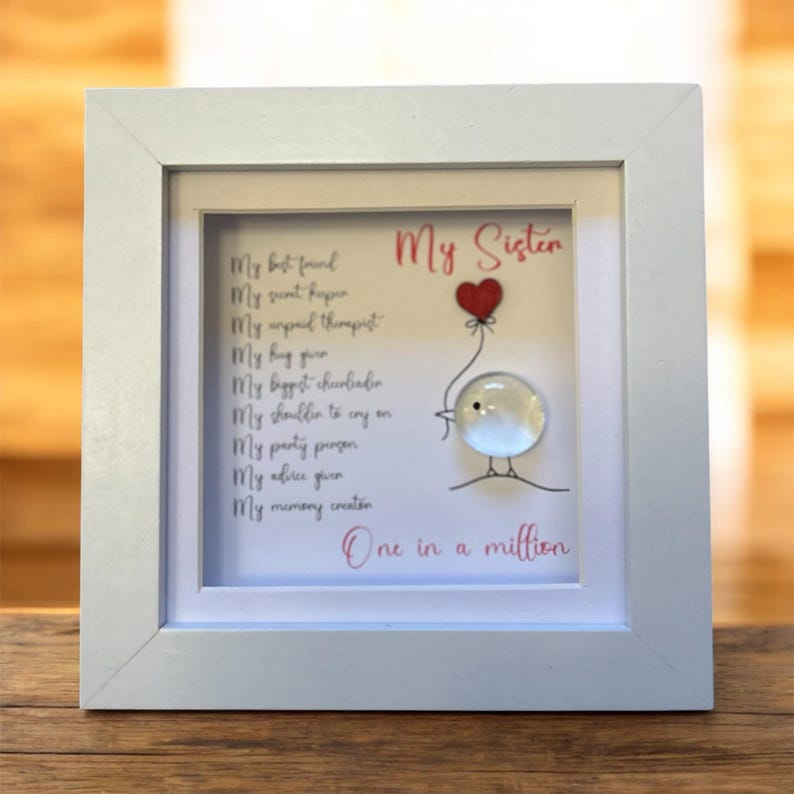 Sister Glass Pebble Picture - Etsy