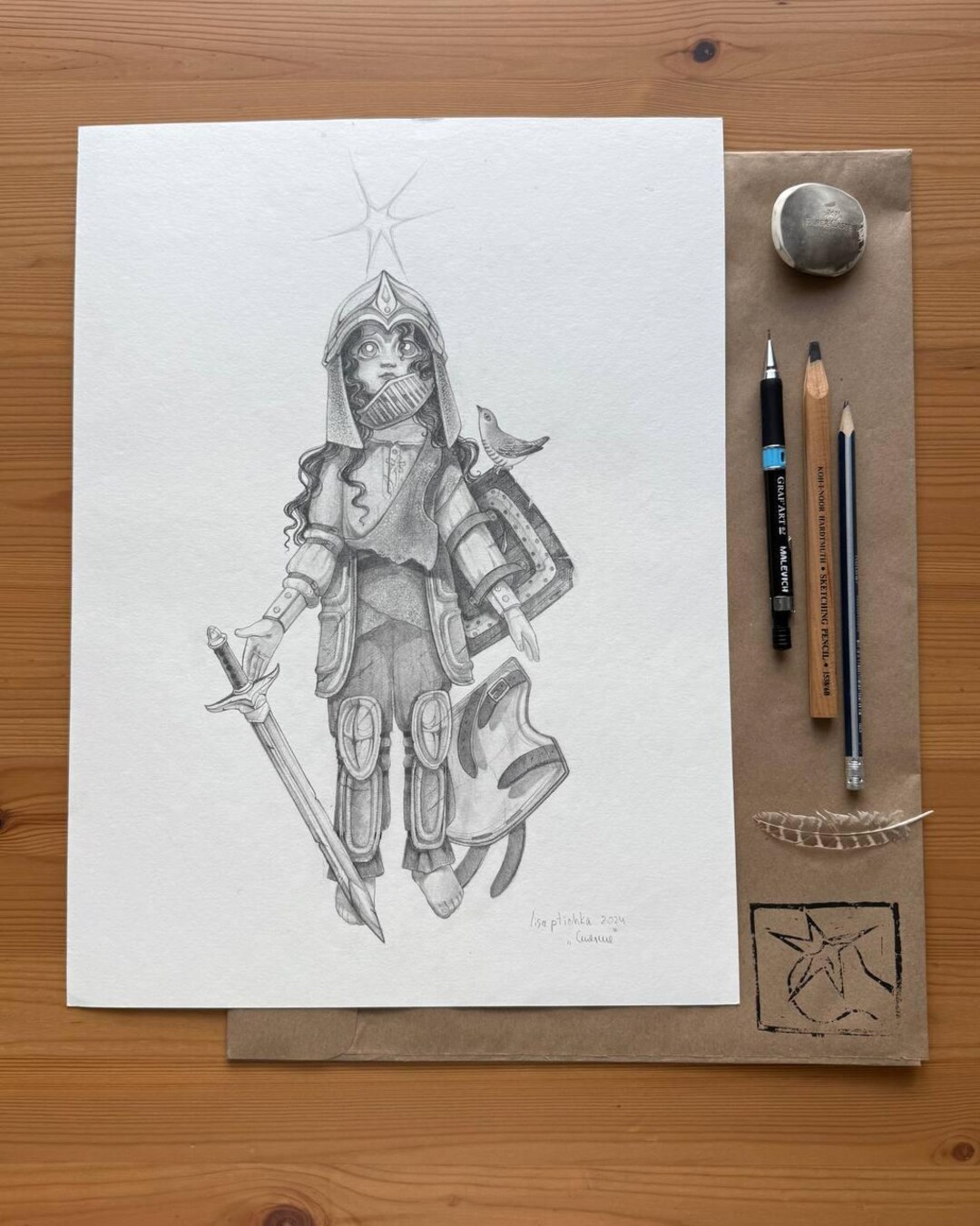 Original Conceptual Drawing – “radiance” | Fantasy Warrior Girl With ...
