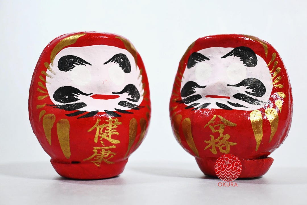 Daruma Doll for Health or Success, Japanese Good Luck Charm for Goal ...