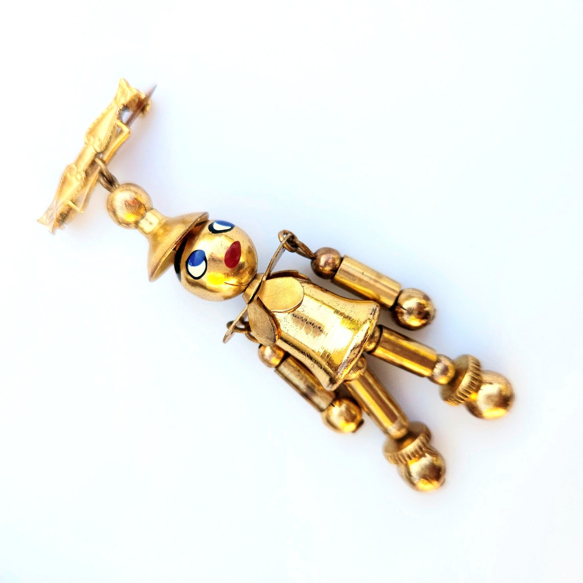 Antique Vintage 1930s Articulated Figural Tin Man Robot Pin - Etsy