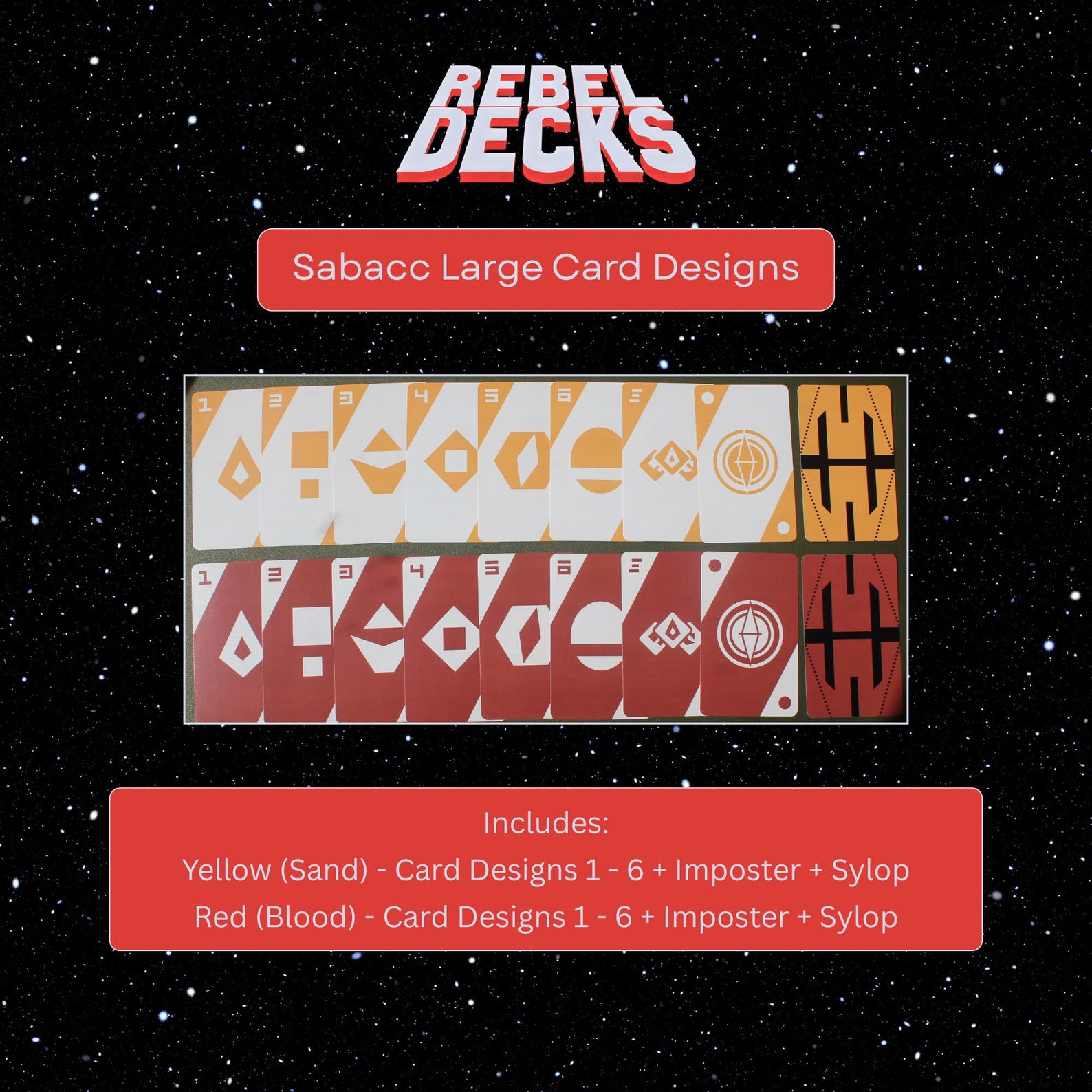 Sabacc Ultimate Bundle – Digital Download | Large Cards, Dice, Tax ...