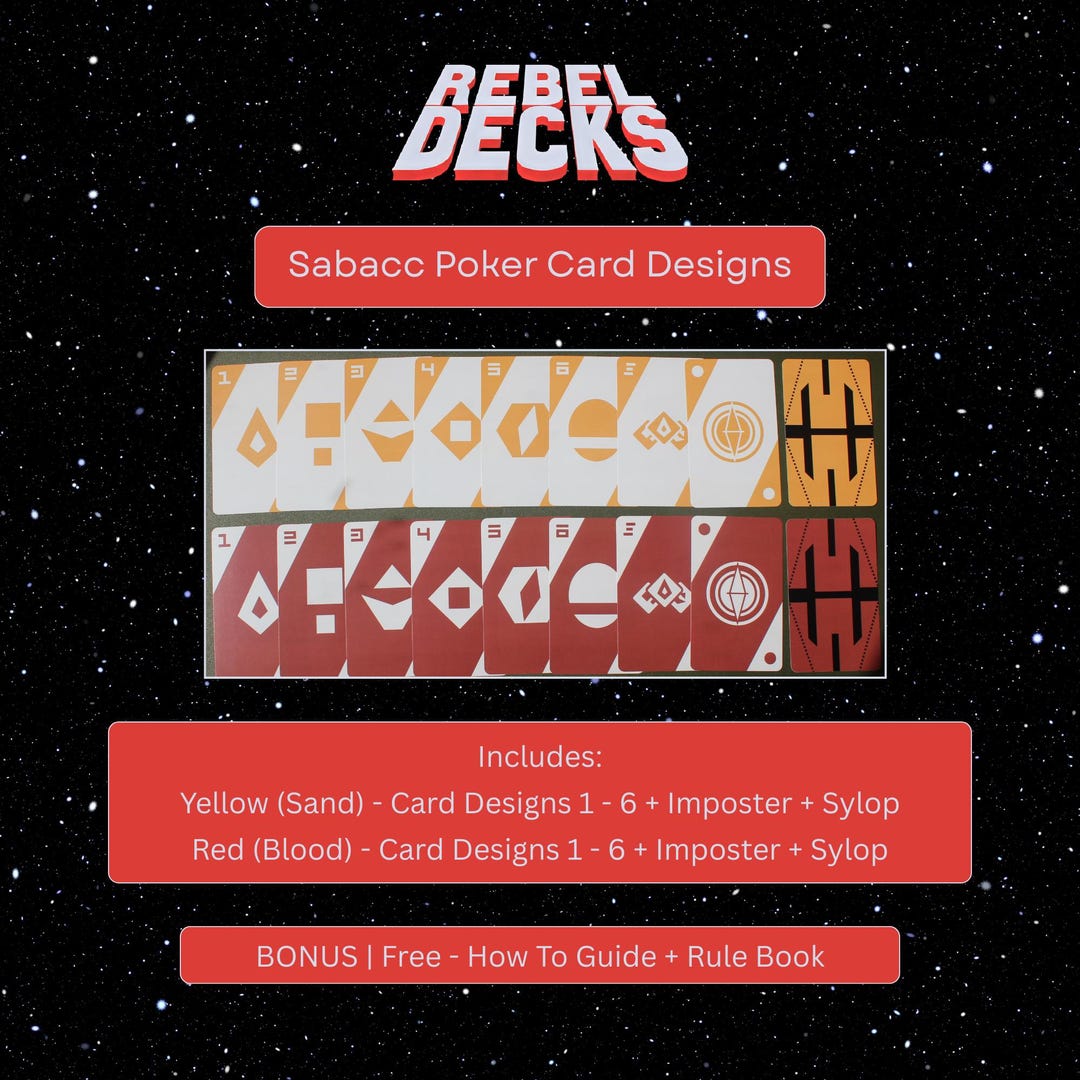 Sabacc-inspired Printable Card Deck (poker Size) – Digital Download ...