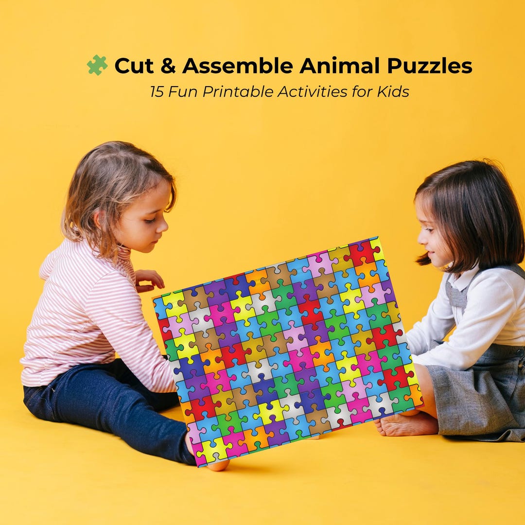 Jungle Animal Puzzle: Cut & Match Game - Fine Motor Skills (PDF ...