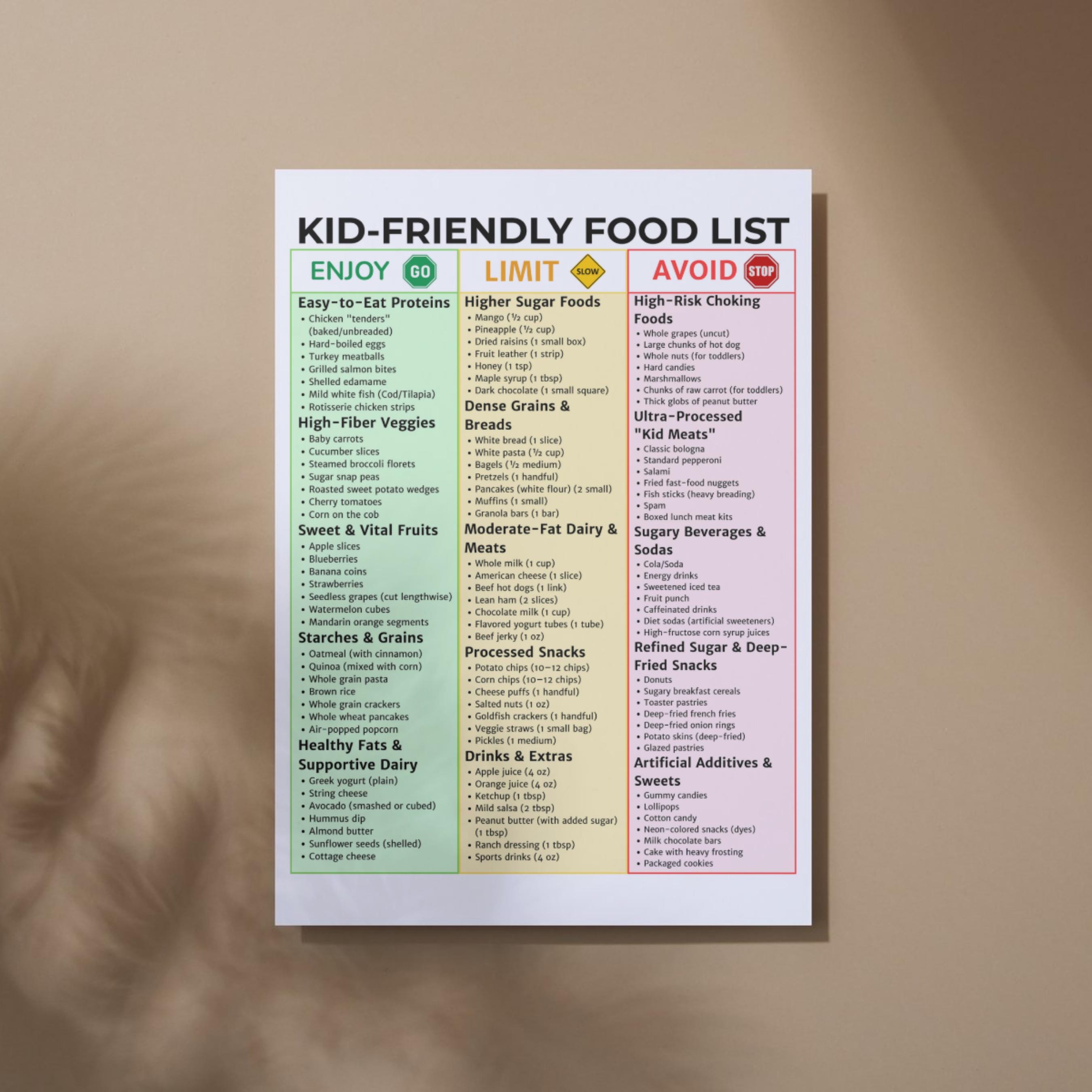 Healthy Kid Food List | Picky Eater Approved Foods | Toddler Nutrition ...