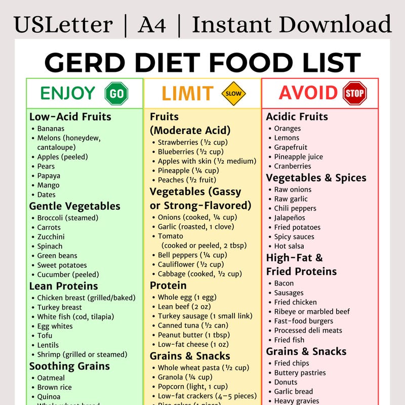 Gerd Food Tracker - Etsy