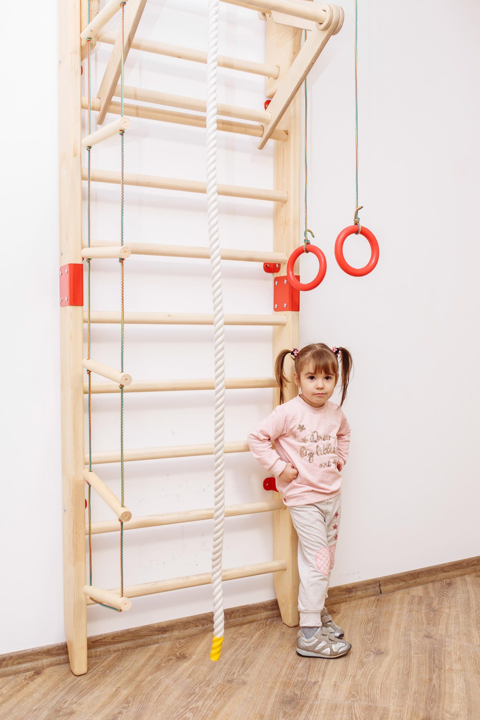 Wooden Swedish Ladder With Pull-up & Dip Bars – All-in-one Home Gym ...