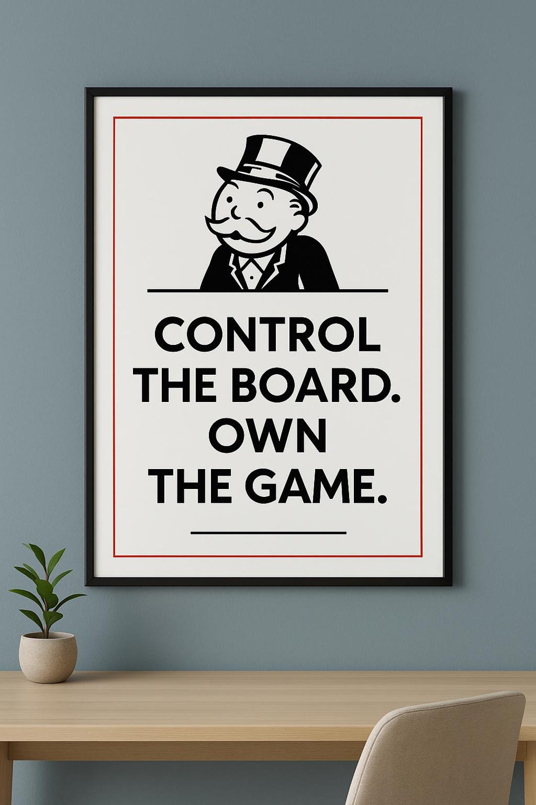 Control the Board. Own the Game." Monopoly Inspired Wall Art | Digital ...