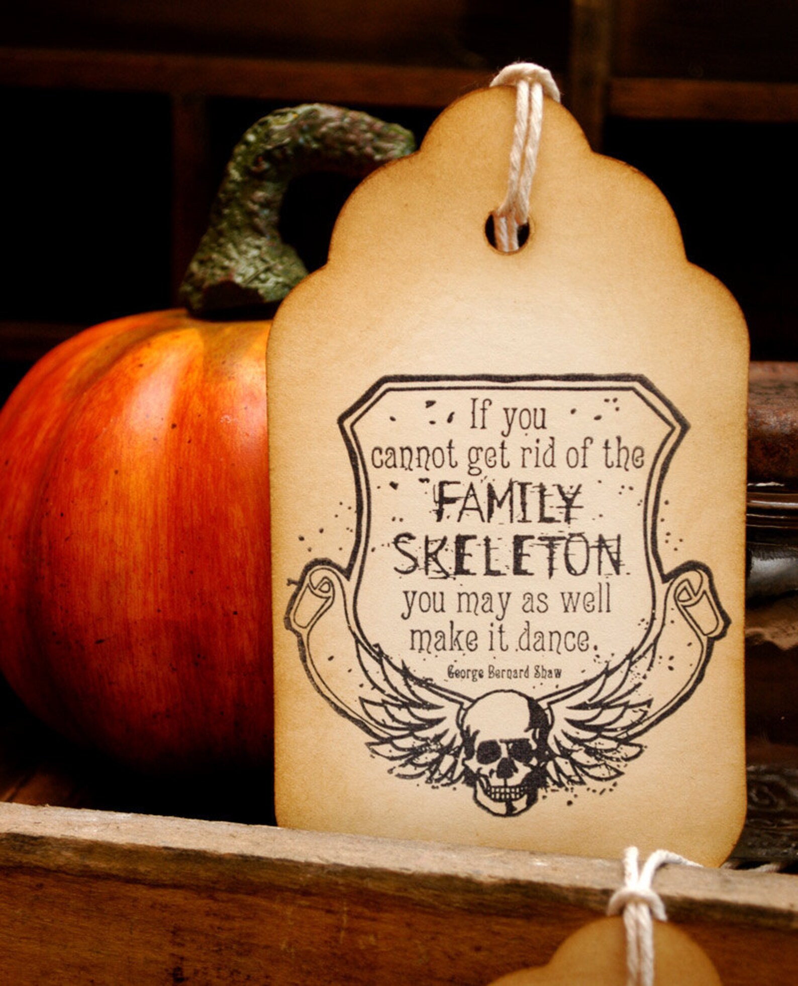 Family Skeleton Vintage Style Halloween Gift Tags Set of 6 - Etsy