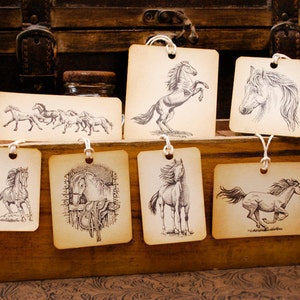 Love Horses Set of 7 Vintage Inspired Equestrian Tags - Etsy