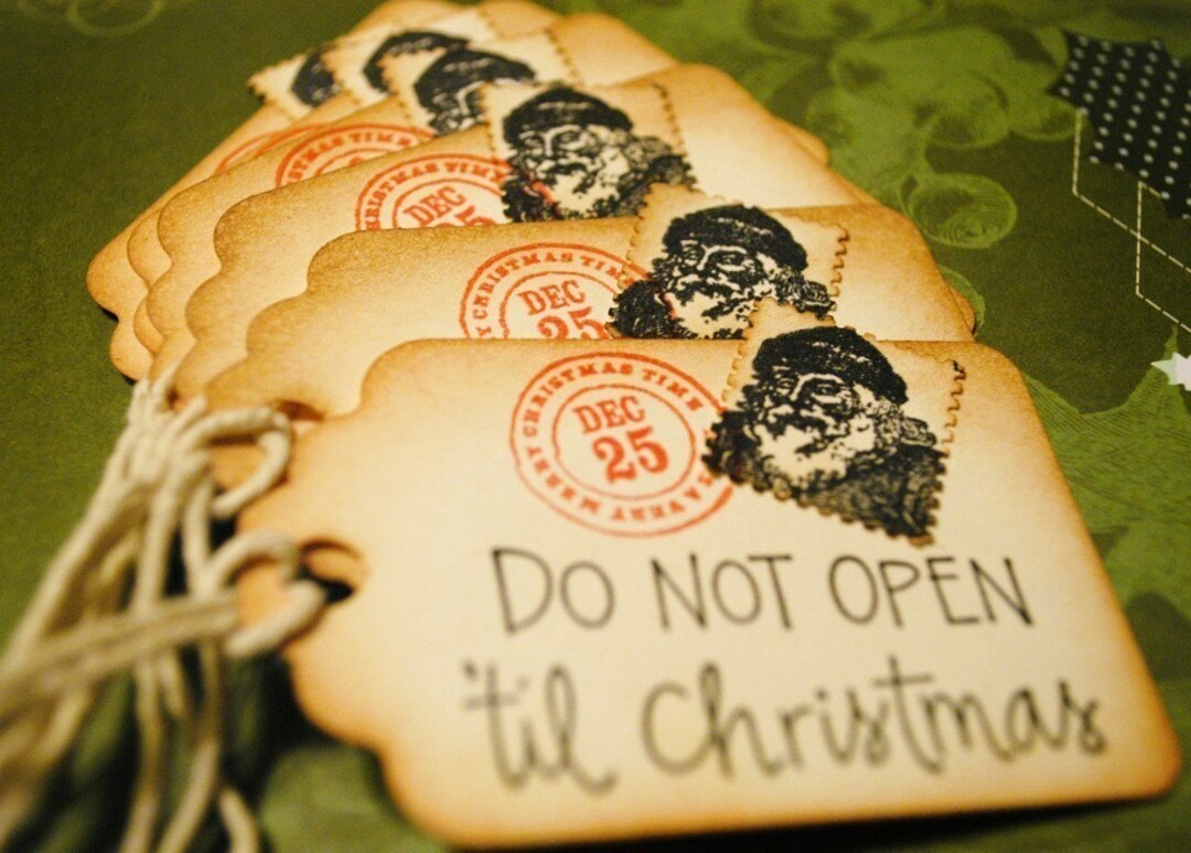 Christmas Holiday Vintage Style Gift Tags -do Not Open Til Christmas ...
