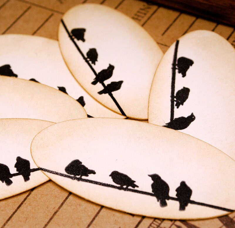 Bird On A Wire Vintage Style Scrapbook Embellishments Set of 6 | Etsy