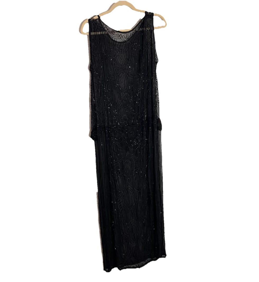 Antique 1910s L'Élégance Janie Black Beaded Sleeveless Made in France ...