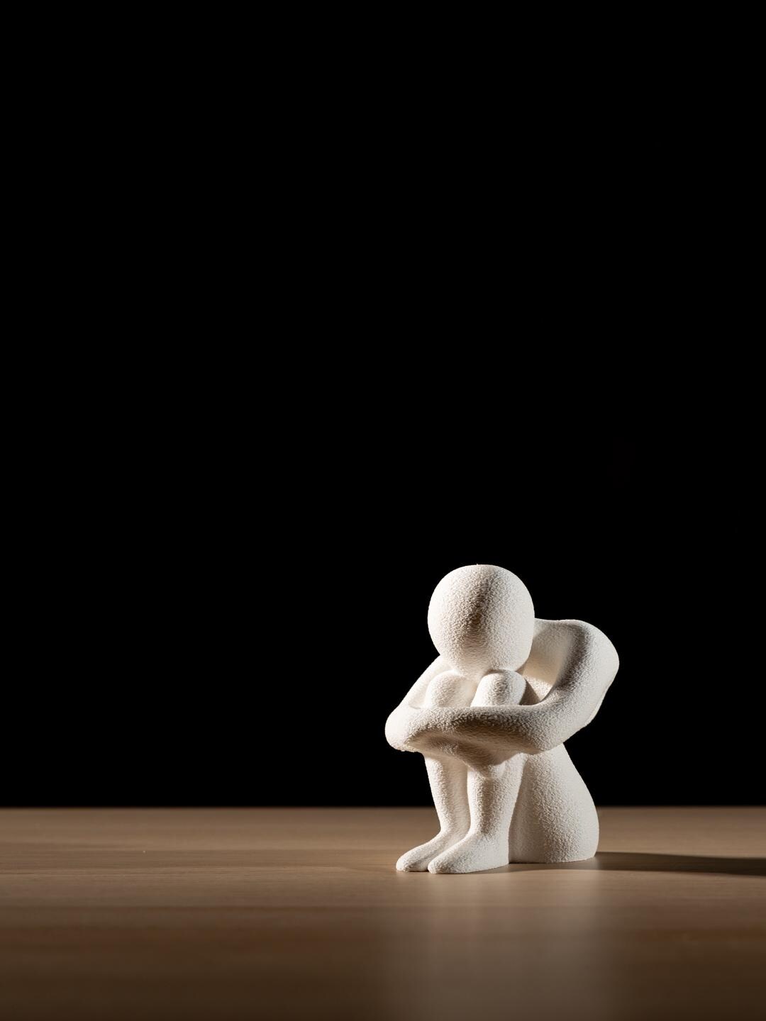 Abstract Thinker Statue, Minimalist Reading Sculpture, Modern Home ...