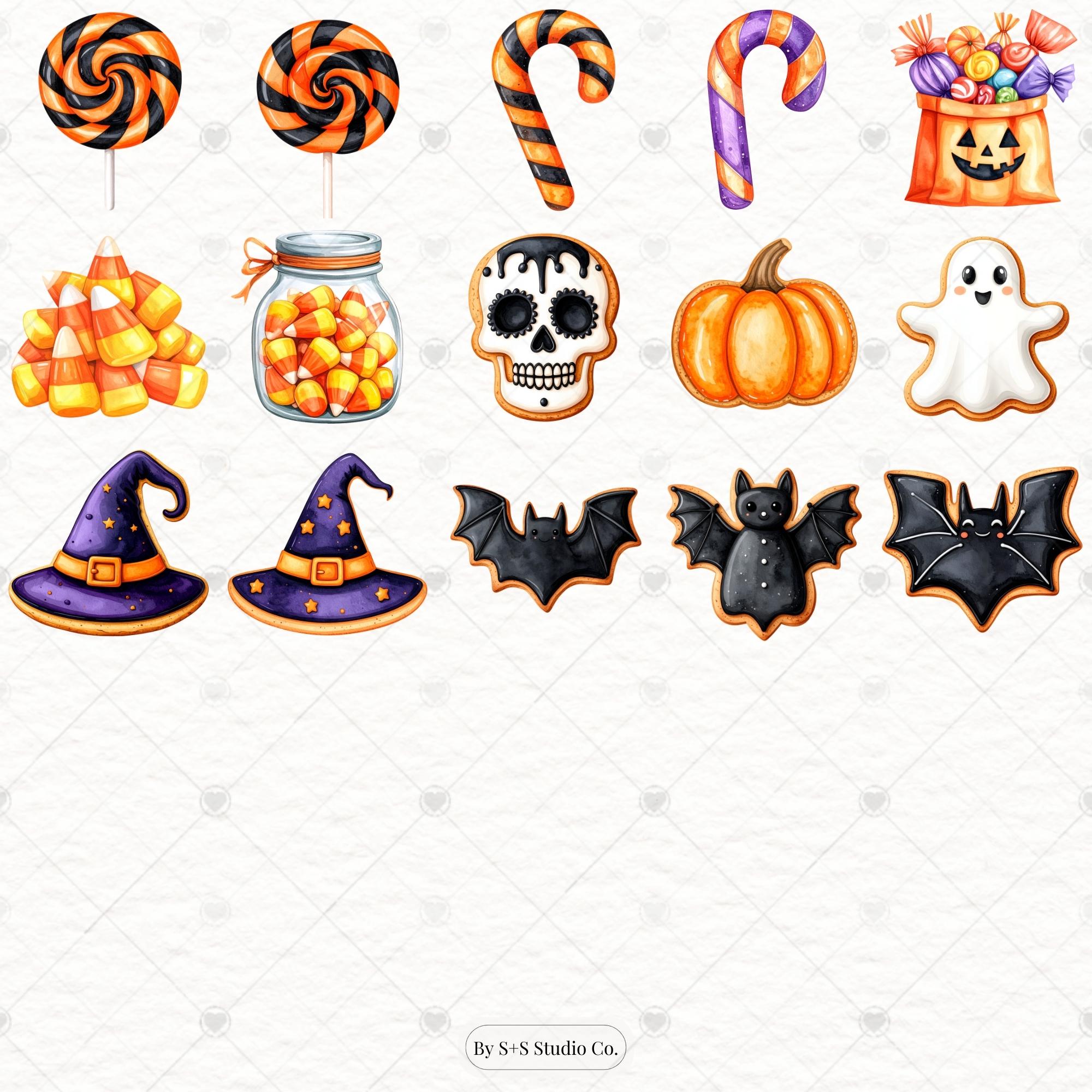 Watercolor Halloween Treats Clipart – 50 PNG Bundle (commercial Use) - Etsy