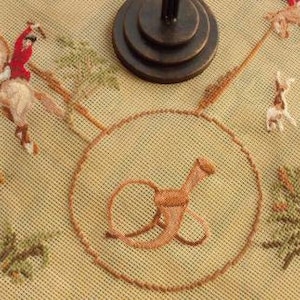 HUGE 36 Antique Vintage PREWORKED Needlepoint Canvas Mat RUG Throw ...