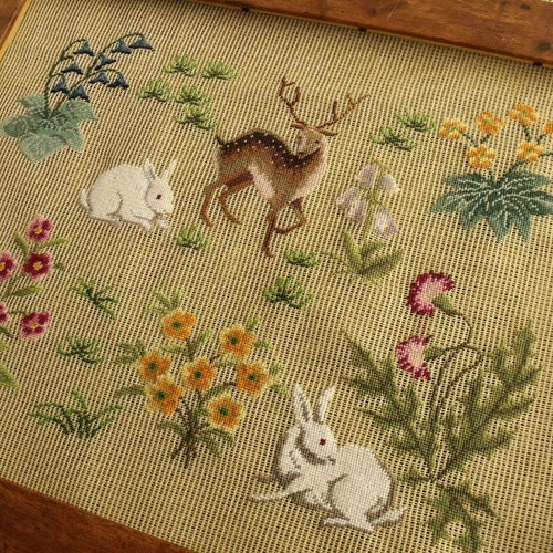 Antique medieval Bunny & Deer Rabbits 27 Vintage - Etsy