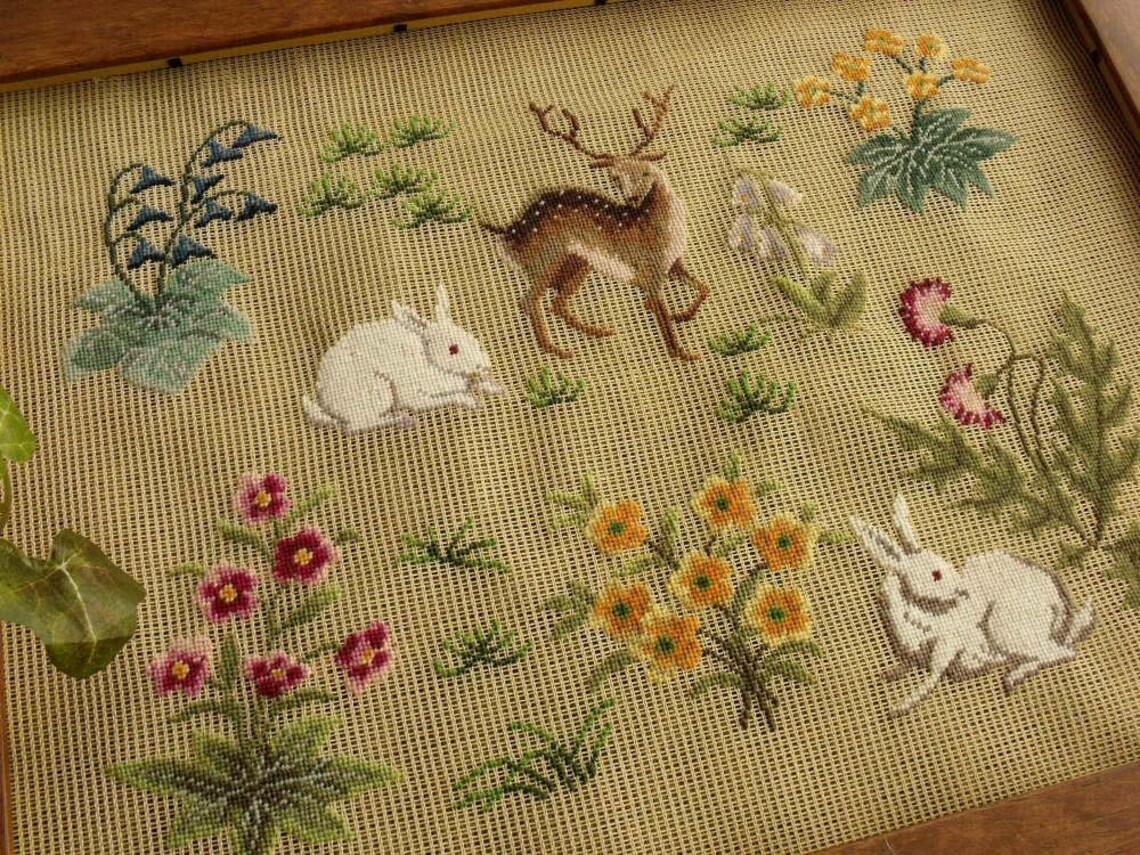 Antique medieval Bunny & Deer Rabbits 27 Vintage - Etsy