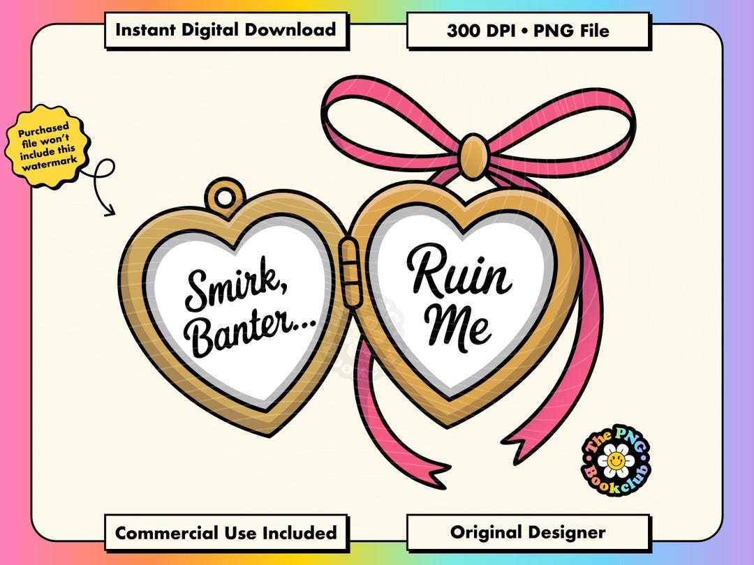 Smirk Banter Ruin Me PNG Sticker: Bookish Clipart Reverse Harem Sticker ...