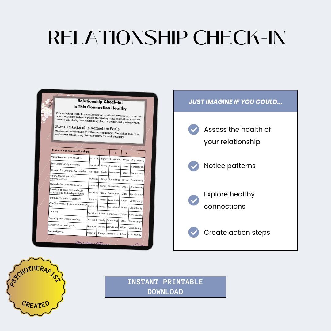 Relationship Check-in Worksheet: Healthy Connection Patterns - Etsy