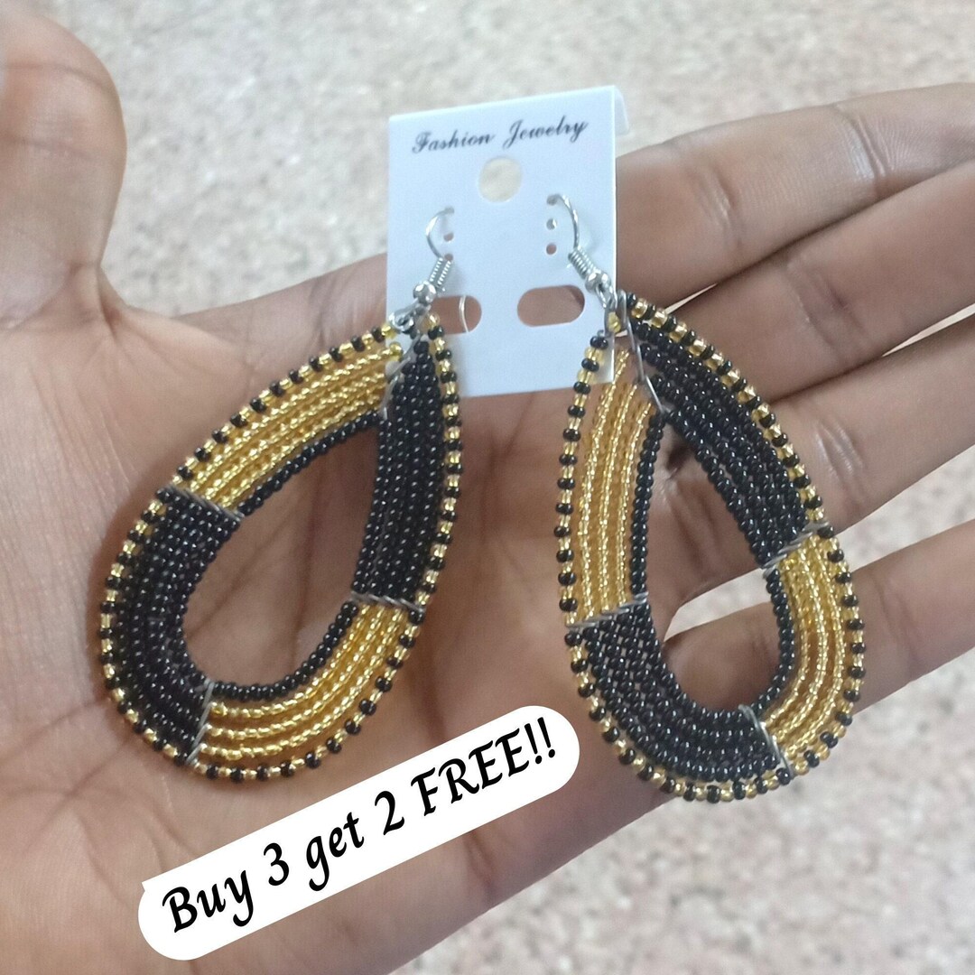 099 African Earring, African Jewelry, Kenya Earring, Statement Earring ...