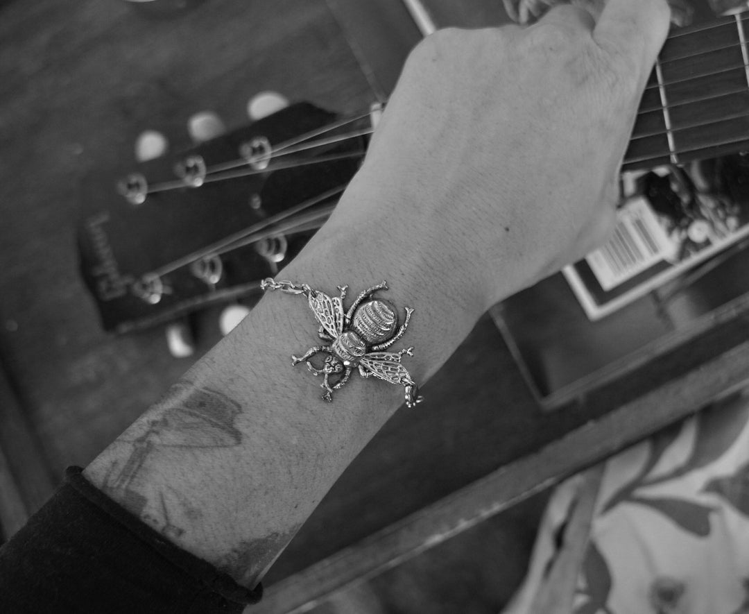 Olivia Paige -bee Silver Rockabilly Bracelet - Etsy