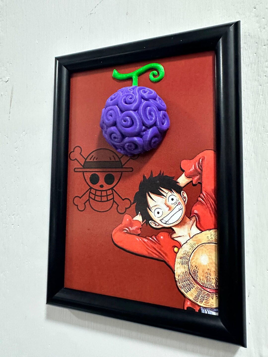 3D One Piece Frame – Monkey D. Luffy & Gomu Gomu Fruit – 3D Printed ...