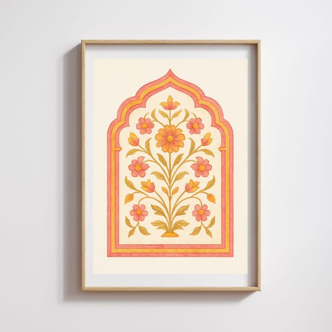 Indian Jharoka Art | Printable Art | Indian Folk Art | Jpeg Art | - Etsy
