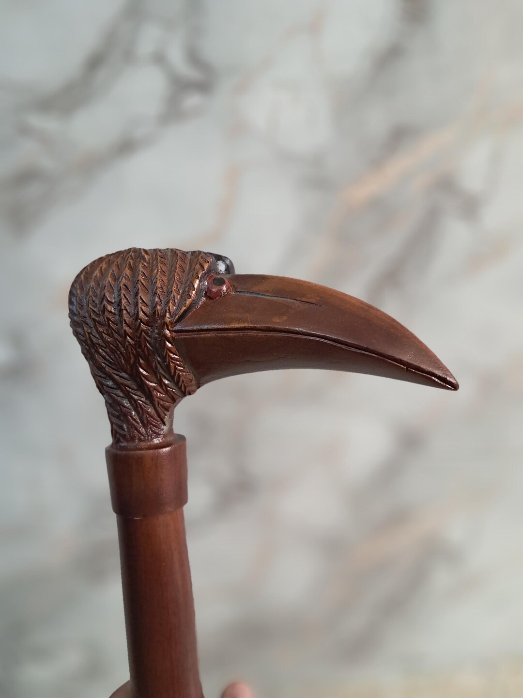 Designer Bird Head Wooden Walking Cane. - Etsy