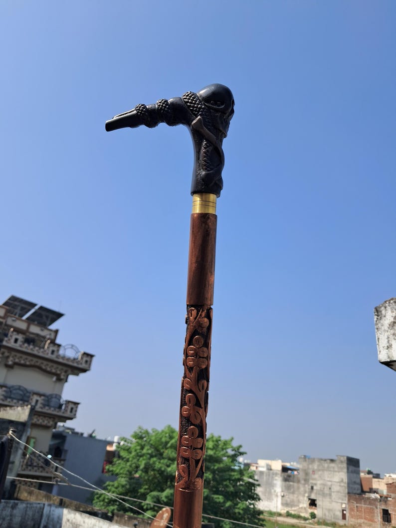 Skull Handle Walking Stick Gothic Victorian Designer Cane - Etsy