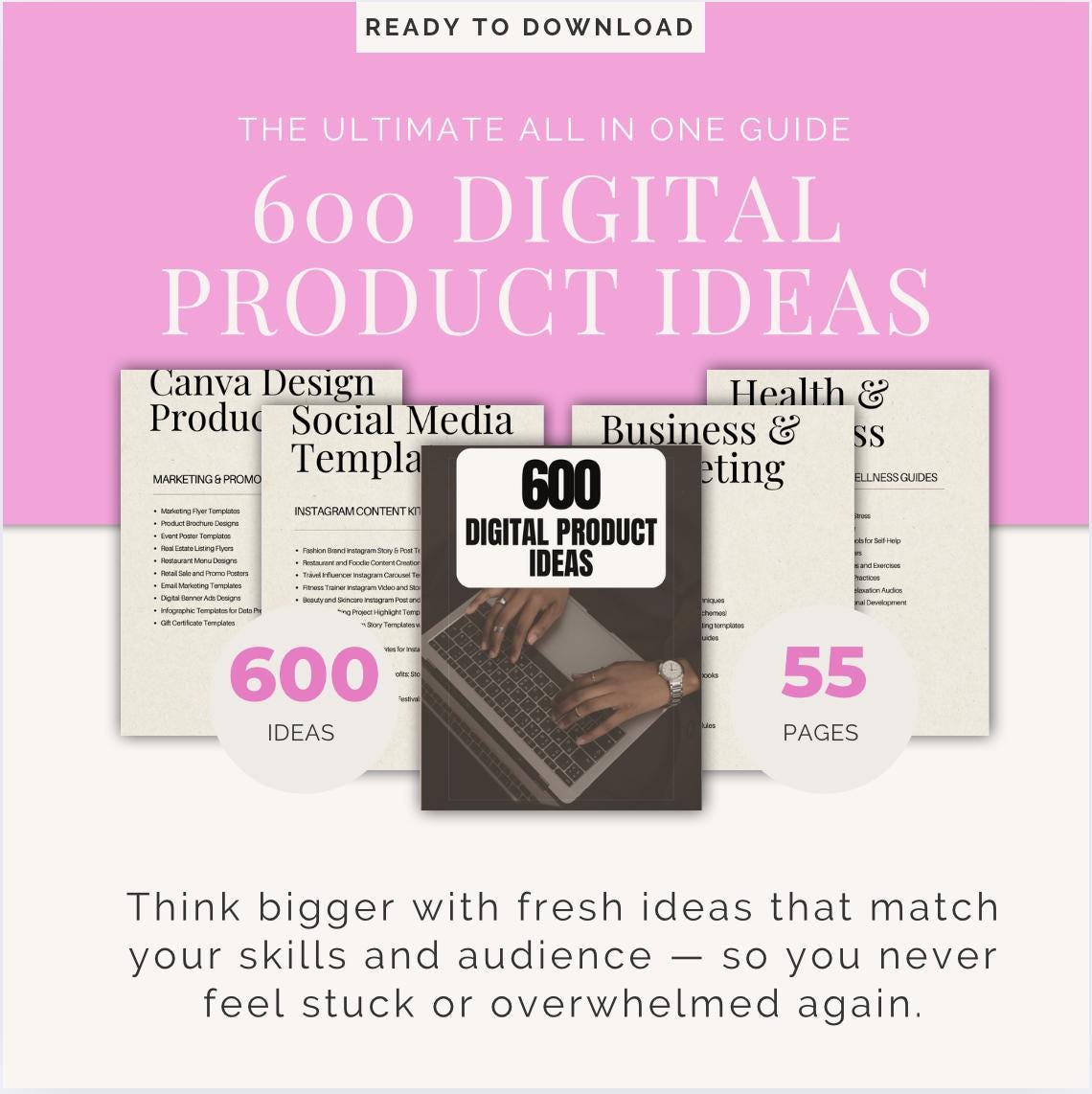 600 Digital Product Ideas: Brainstorming Guide for Online Creators (PDF ...