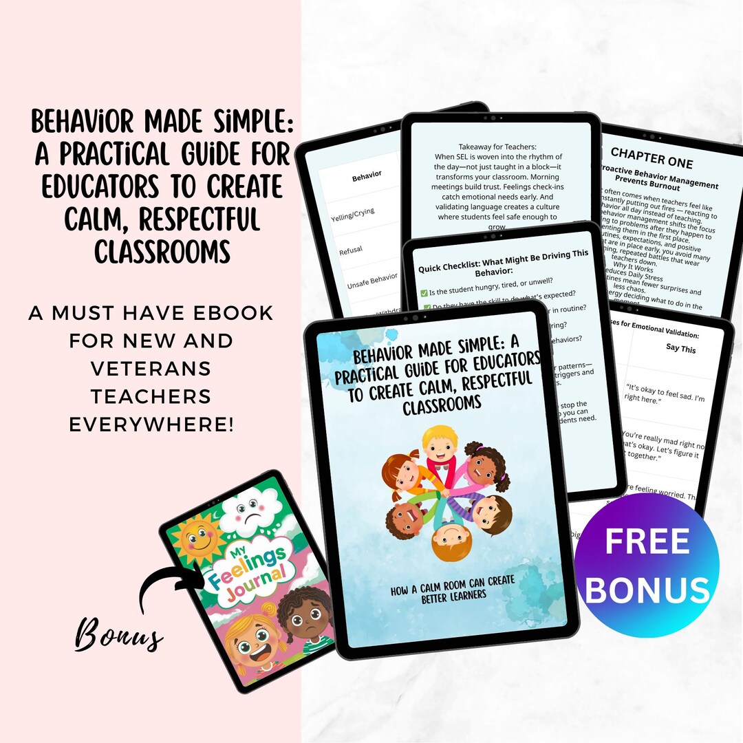 Behavior Management Ebook for Teachers | SEL Strategies, Calm-down ...