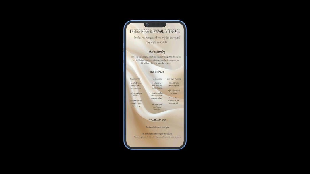 Freeze Mode Survival Interface | Printable for Shutdown, Burnout ...