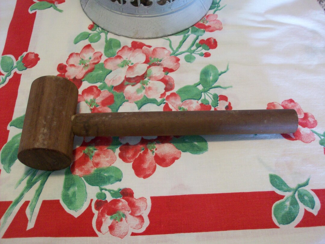 Vintage Antique Wood Mallet Hammer Rustic Primitive Country Farm Tool ...