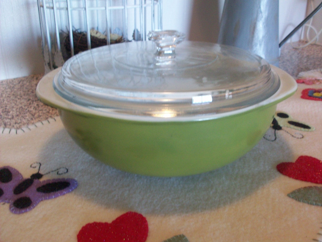 Vintage Avocado Green Pyrex Casserole Dish With Lid 024 2 Quart Nice - Etsy